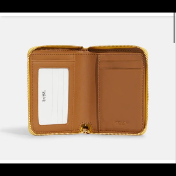 Coach | Bags | Coach Lonnie Yellow Wallet In Signature Jacquard | Poshmark